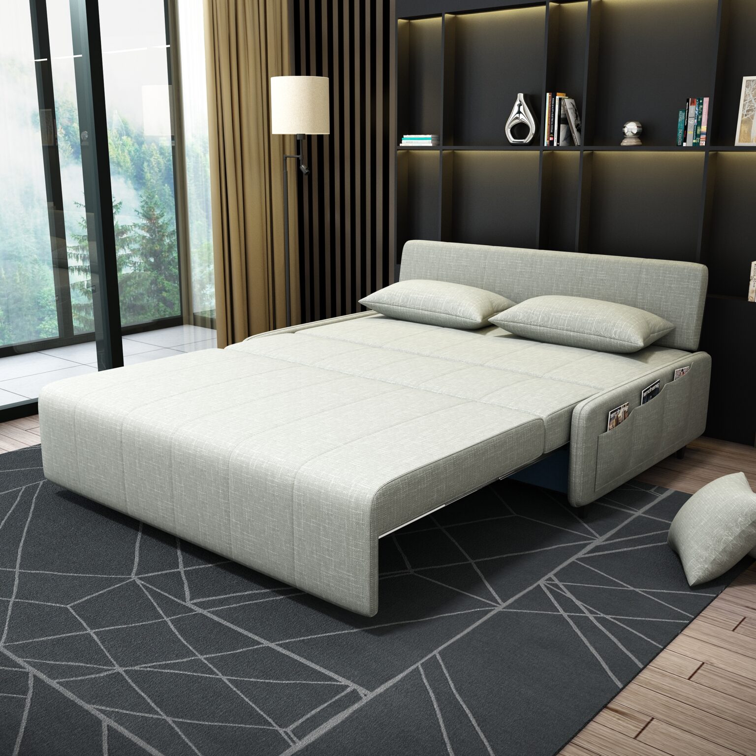 Bambillo Sitta Pullout Sofa Bed With Headboard (exclusive to Bambillo ...